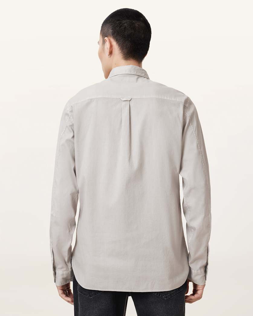 Hawthorne Ramskull Stretch Fit Shirt WHISPER GREY | ALLSAINTS